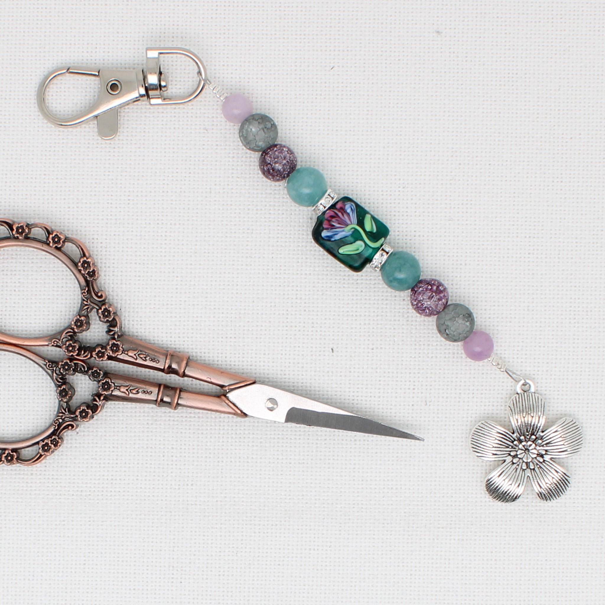 Flower Scissor Fob – Sweet Autumn Stitch LLC