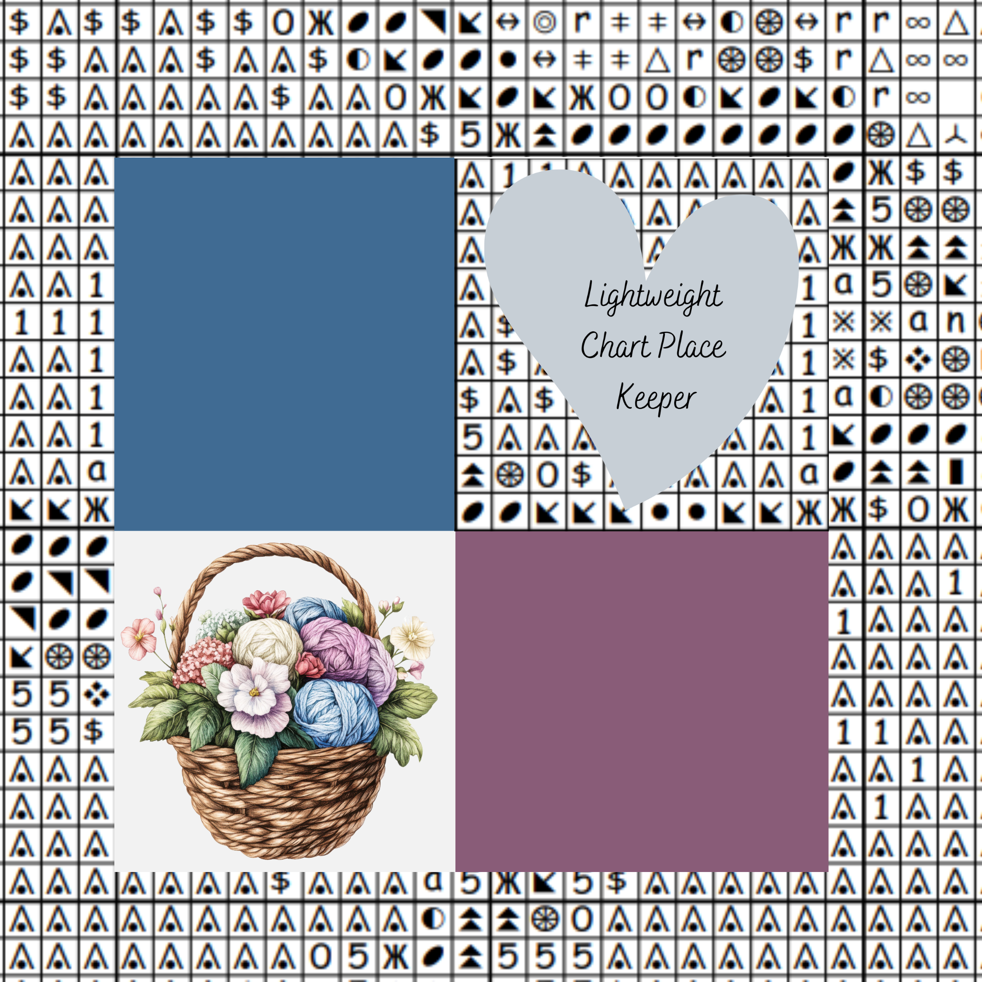 Basket Of Yarn Chart Place Keeper – Sweet Autumn Stitch LLC